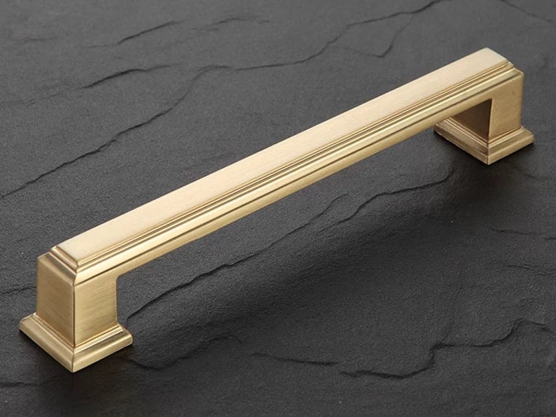 Gold Drawer Pull Brushed Gold Cabinet Pulls Drawer Handles | Etsy