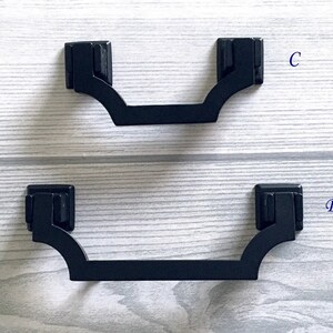 2.5" 3.75" Bail Drawer Pulls Cabinet Pull Drop Swing Pull Matte Black ...