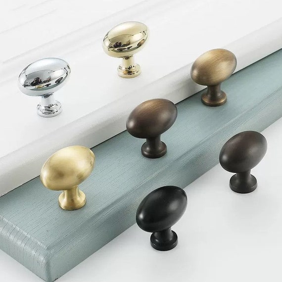 Oval Cabinet Knobs Solid Bronze Oval Knob With Beveled Round Base