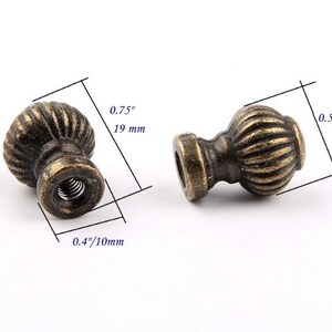 0.55 in Diameter Small Knob Tiny Drawer Knob Rustic Knobs Antique ...