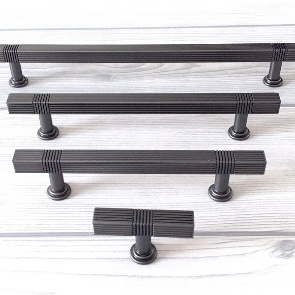 Gunmetal Drawer Pull - Etsy