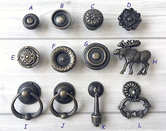 Vintage Drawer Pulls | Etsy