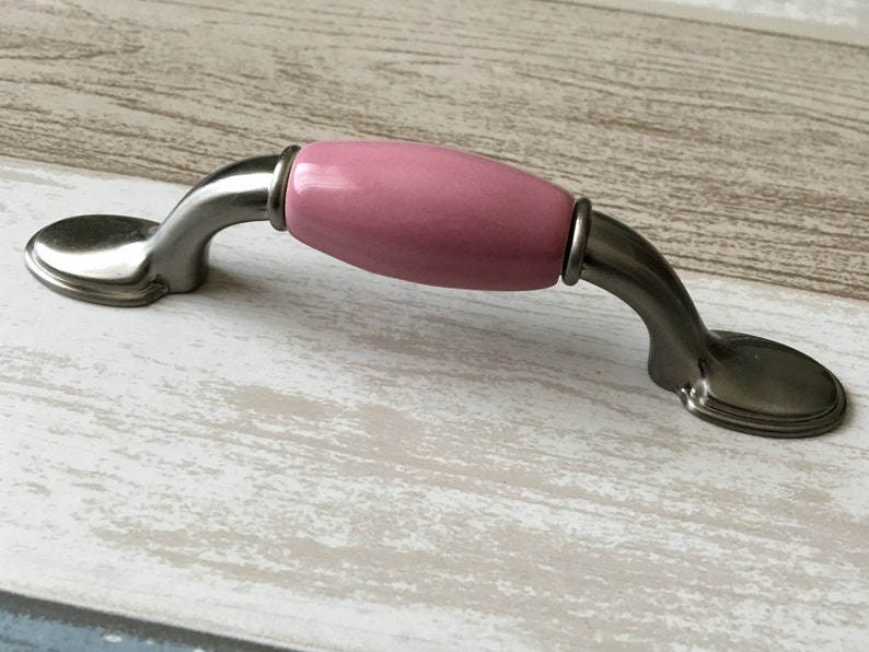 3 3.75 Pink Drawer Pull Handles Cabinet Pulls - Etsy