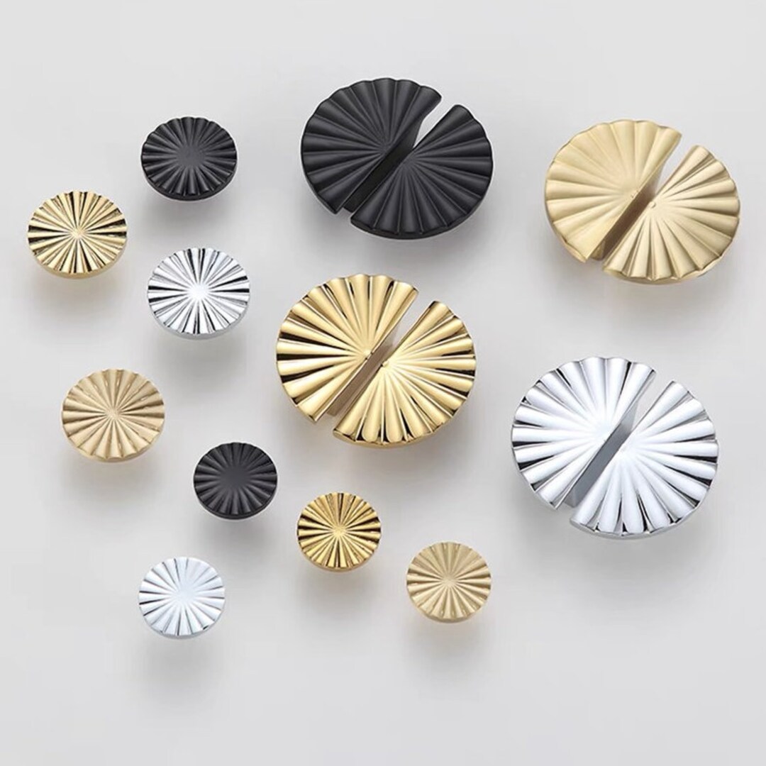 Brass Knob Half Moon Knob Half Circle Drawer Knob Cabinet Knobs Semi ...