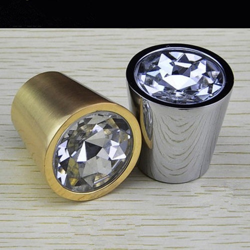 Purple Glass Crystal Knobs Dresser Knob Drawer Knobs Pull - Etsy