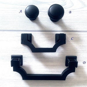 2.5" 3.75" Bail Drawer Pulls Cabinet Pull Drop Swing Pull Matte Black ...