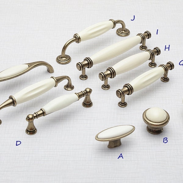 Porcelain Drawer Pulls - Etsy