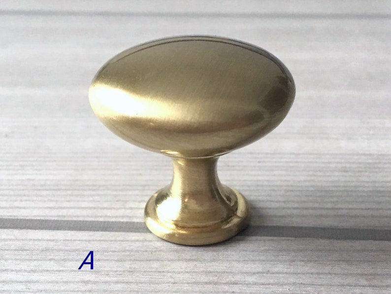 Brushed Gold Drawer Pull Half Moon Circle Handles Cabinet Knob | Etsy UK