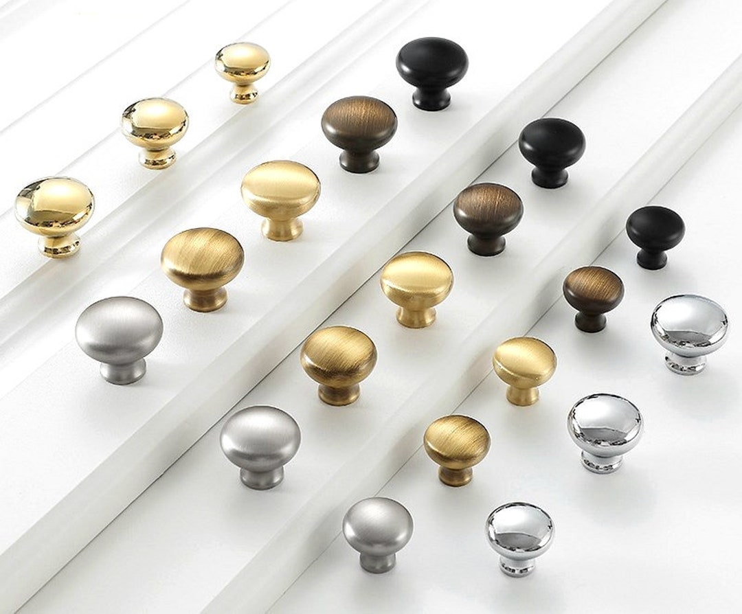 Brass Knob Cabinet Knobs Black Gold Bronze Silver Drawer Knob Dresser ...