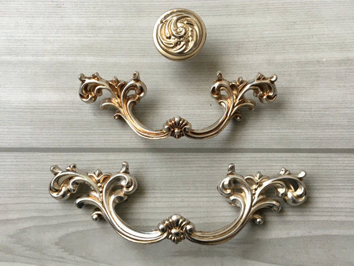 2.5 3.75 Shabby Chic Drawer Pull Dresser Pulls | Etsy