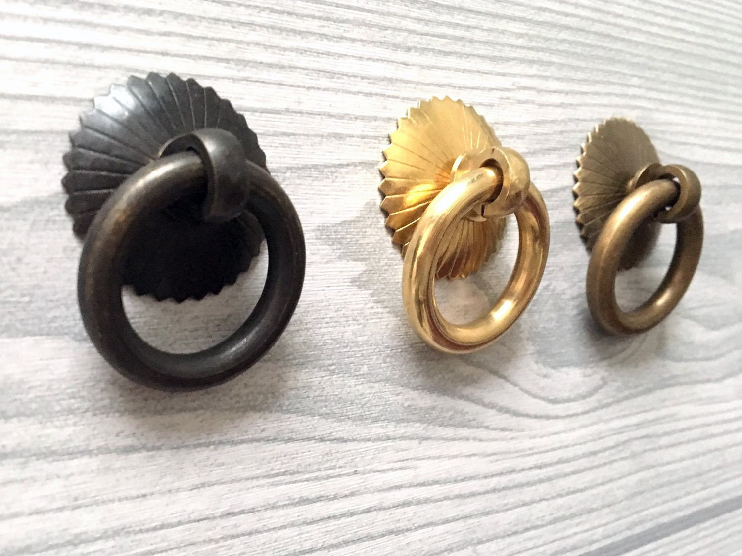 Small Drop Ring Pulls Dresser Pull Knobs Drawer Knob Pulls - Etsy UK