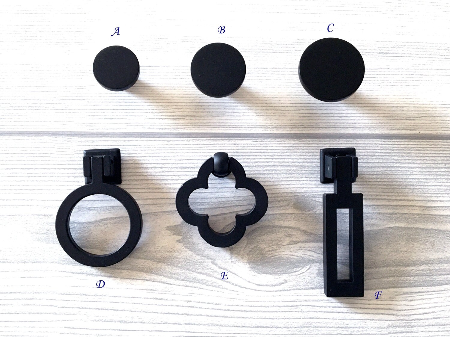 Black Drawer Pull Cabinet Knob Drop Ring Pull Cabinet Pulls | Etsy