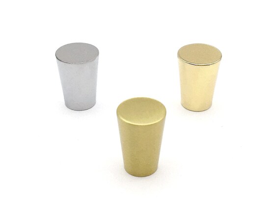 Jewerly Box Knob Tiny Brass Knob Tapered Knob Brass Cone Knob - Etsy