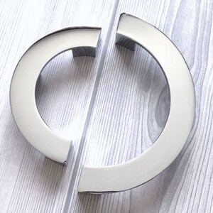3.75" 5" Half Circle Cabinet Pulls Wardrobe Door Handles Dresser Drawer ...