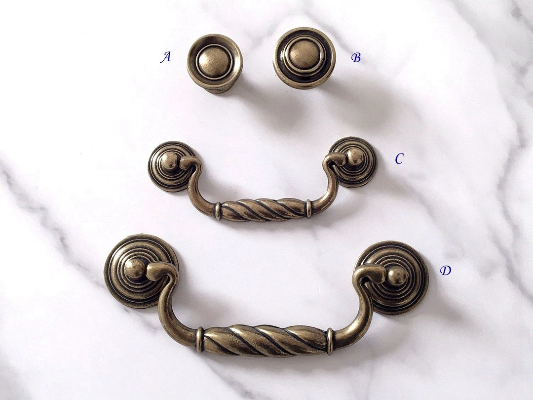 3.75" 5" Drop Bail Swing Drawer Pulls Vintage Style Dresser Knob Pull ...
