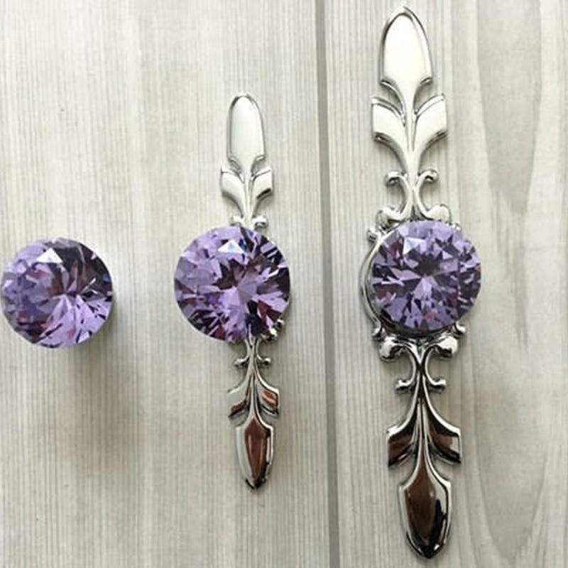 Purple Drawer Pull - Etsy