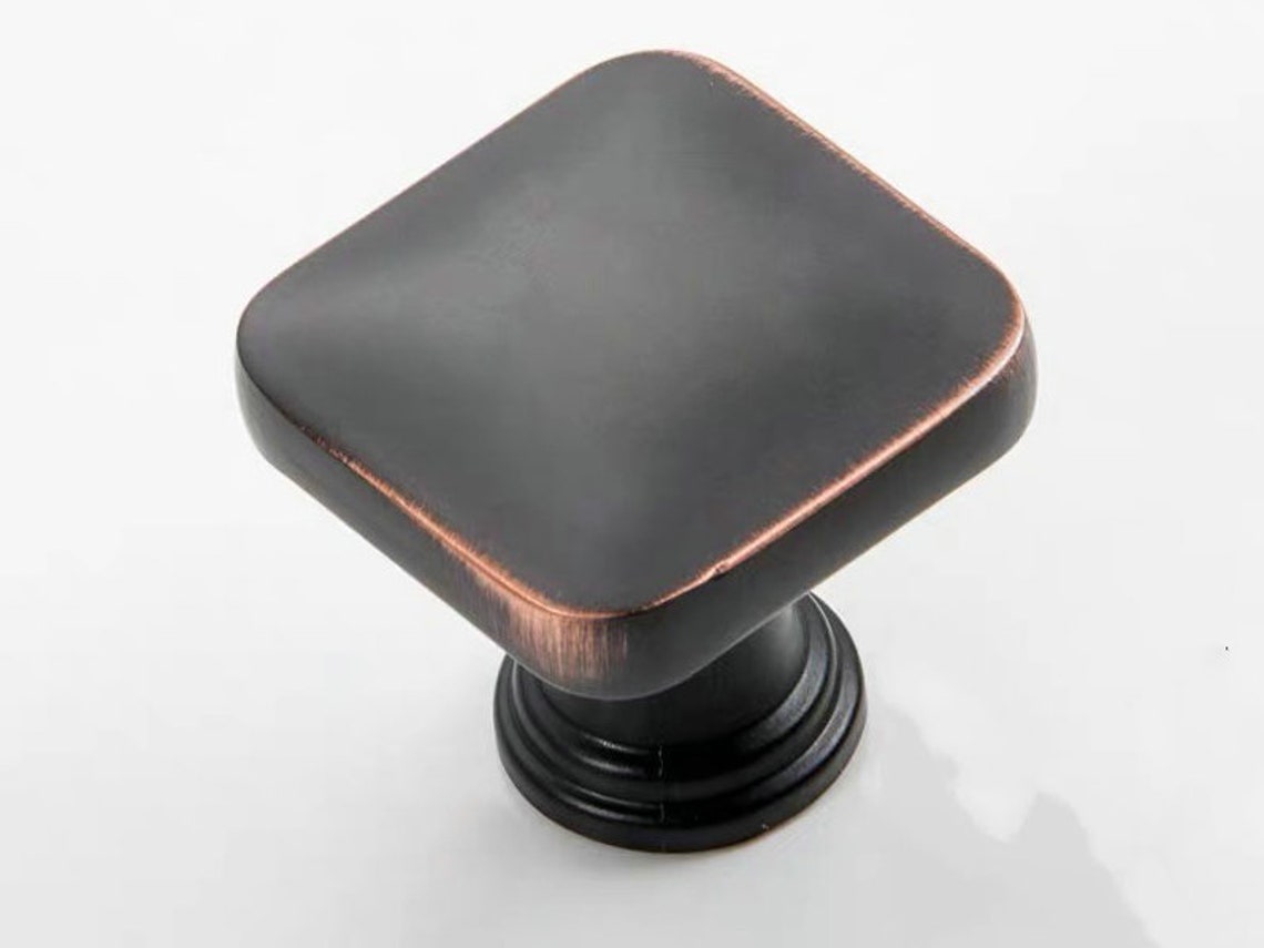 Square Knobs Cabinet Knob Dresser Knob Oil Rubbed Bronze | Etsy