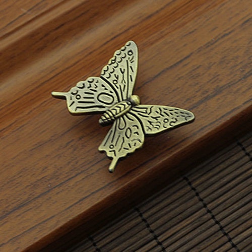 Butterfly Dresser Knob Drawer Pull Knob / Bronze Kitchen | Etsy