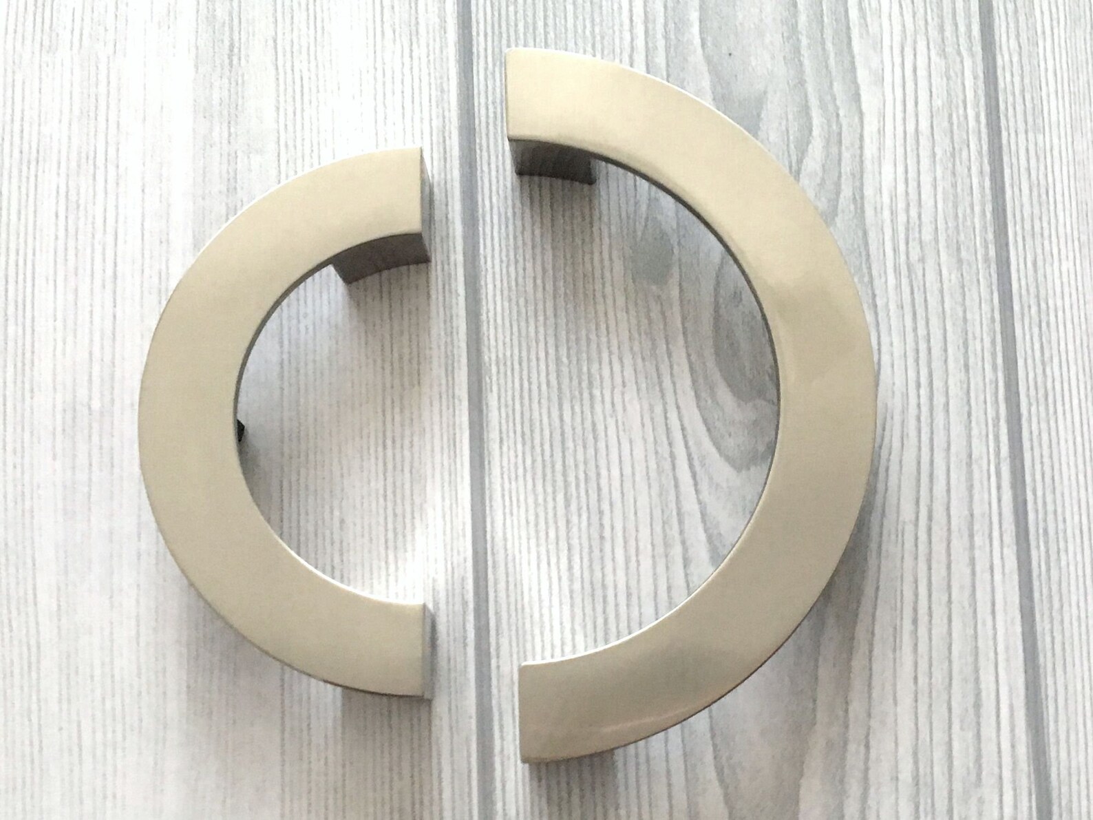 3.75 5 Half Circle Cabinet Pulls Brushed Nickel - Etsy UK