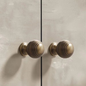 Victorian Beehive Cabinet Knobs Antique Bronze Solid Brass Ball Sphere Knob Dresser Drawer Pull ...