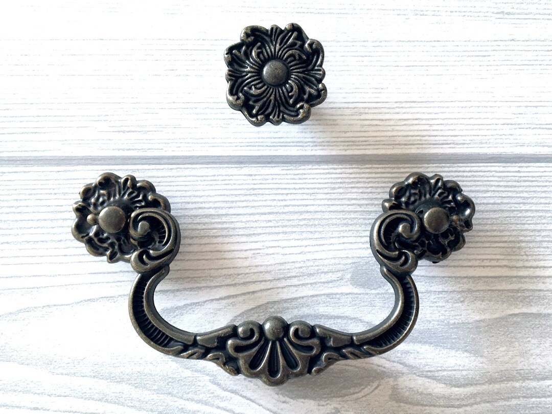 4" Vintage Look Bail Drawer Pulls Drop Handles Knobs Dresser Pull ...