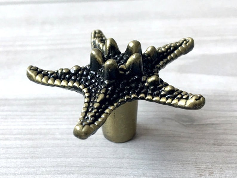 Starfish Knob Sea Star Antique Bronze Dresser Knob Drawer | Etsy