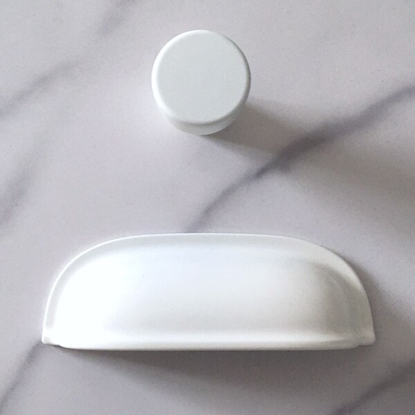 White Drawer Pulls - Etsy