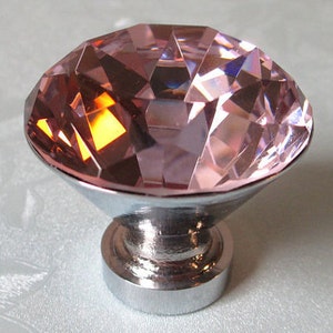 Pink Glass Knobs Crystal Knob Dresser Knobs Drawer Knobs Pulls - Etsy