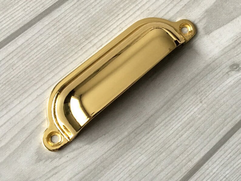 Gold Cup Handles Drawer Pull Door Pull Bin Dresser Pulls Knobs | Etsy