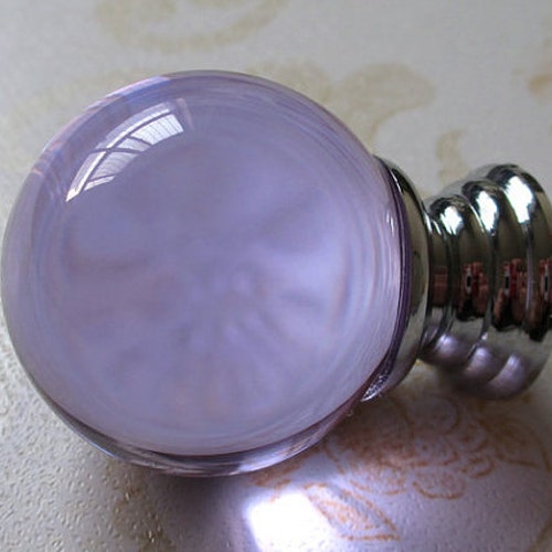 Purple Knob Knobs Glass Knobs Crystal Knob Dresser Knob Drawer - Etsy