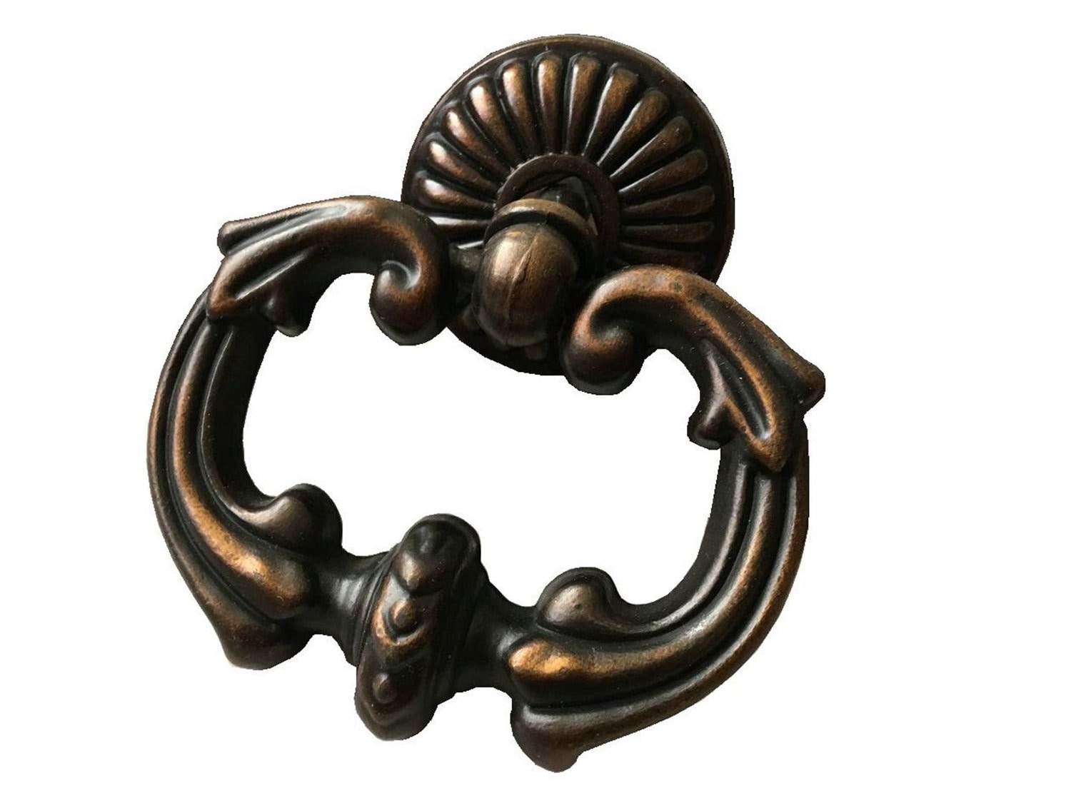 Knobs & Pulls Stamped Brass Drop Handle Pulls Set of 3 large drawer ...