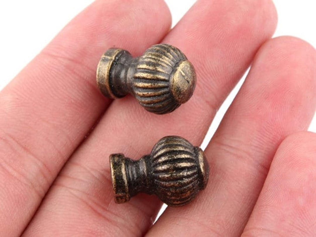0.55 in Diameter Small Knob Tiny Drawer Knob Rustic Knobs Antique Bronze Cabinet Pull Drawer ...