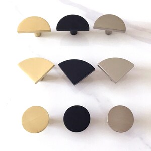 Half Moon Knob Drawer Knob Cabinet Knobs Half Quarter Sector Semi ...