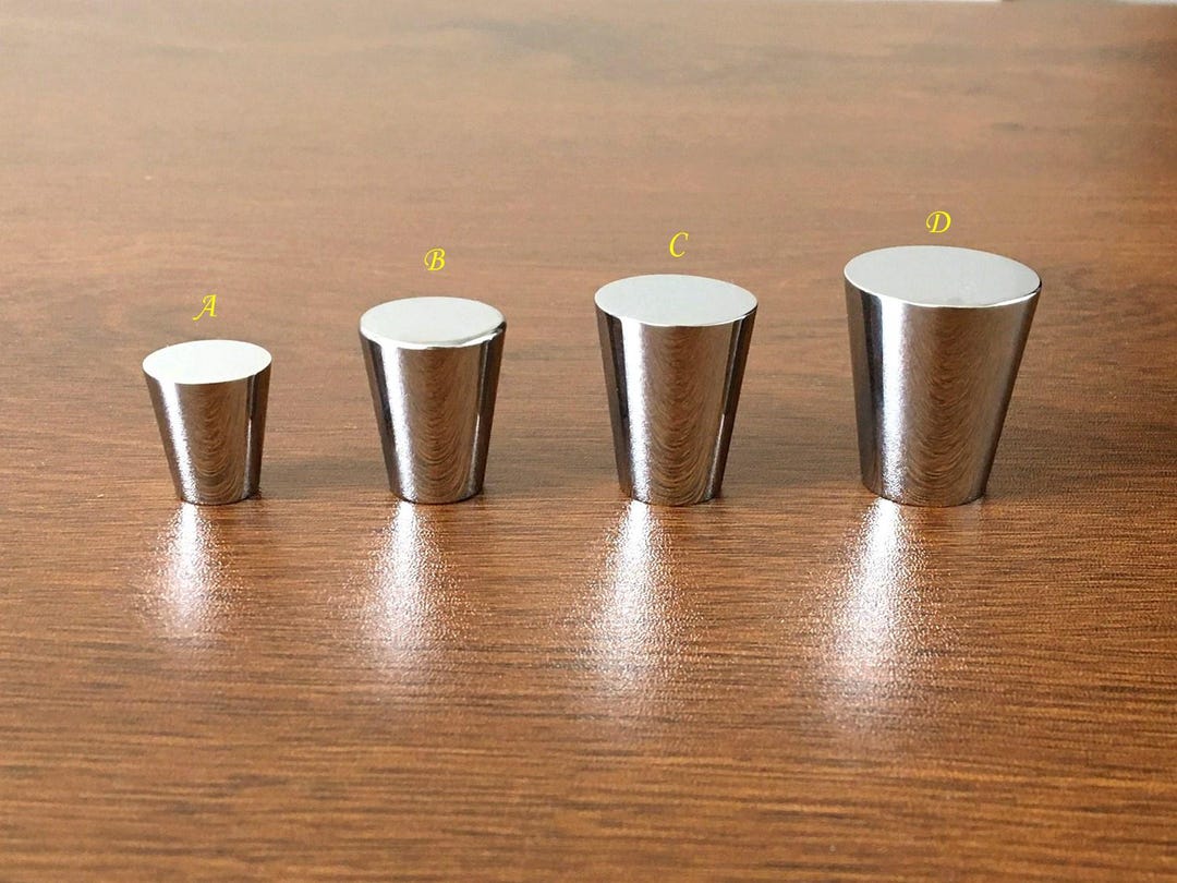 Tapered Brass Knob Cone Knob Drawer Knobs Pulls Handles Small Polished ...