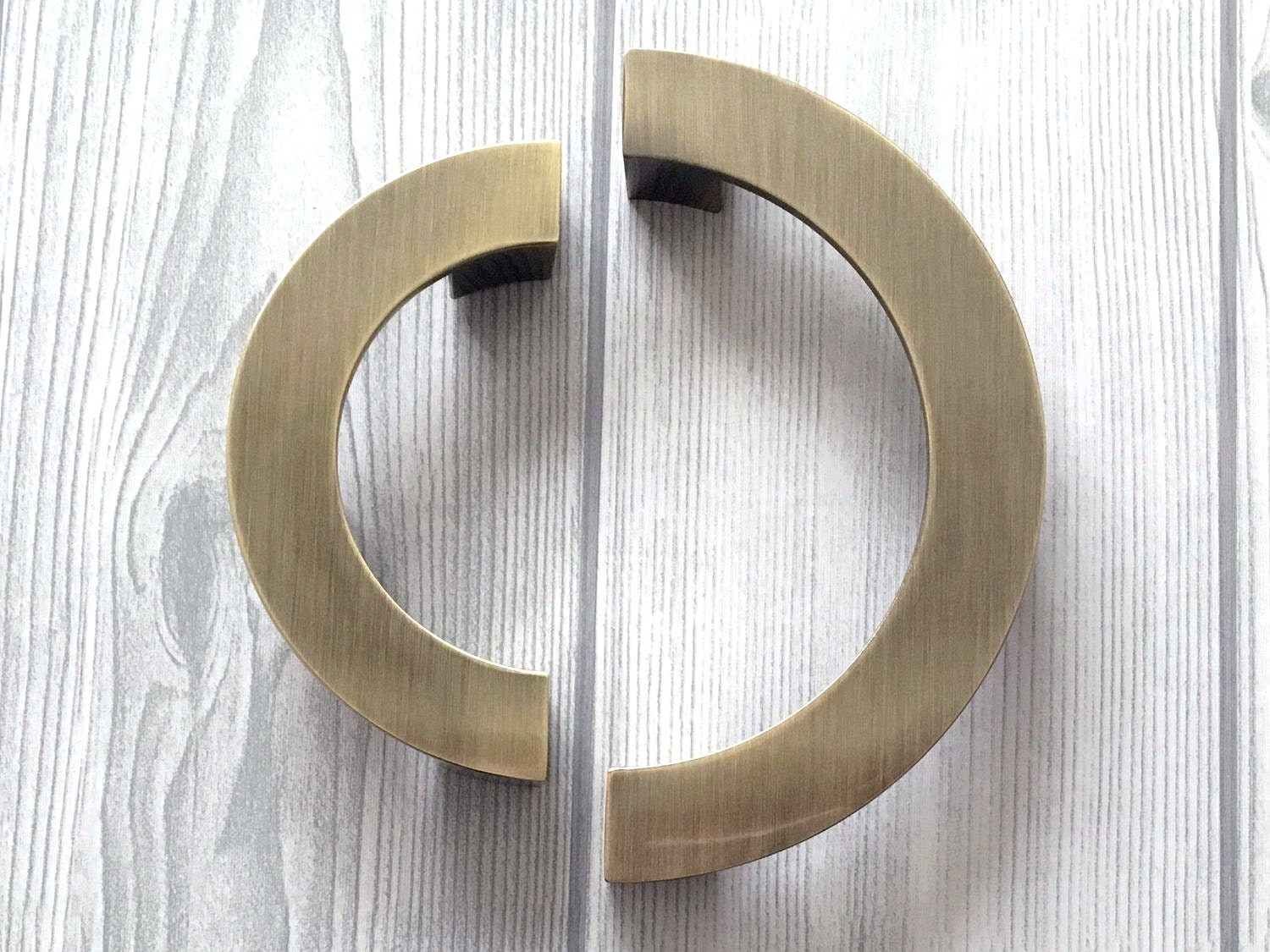 3.75 5 Half Circle Cabinet Pull Handles Dresser | Etsy