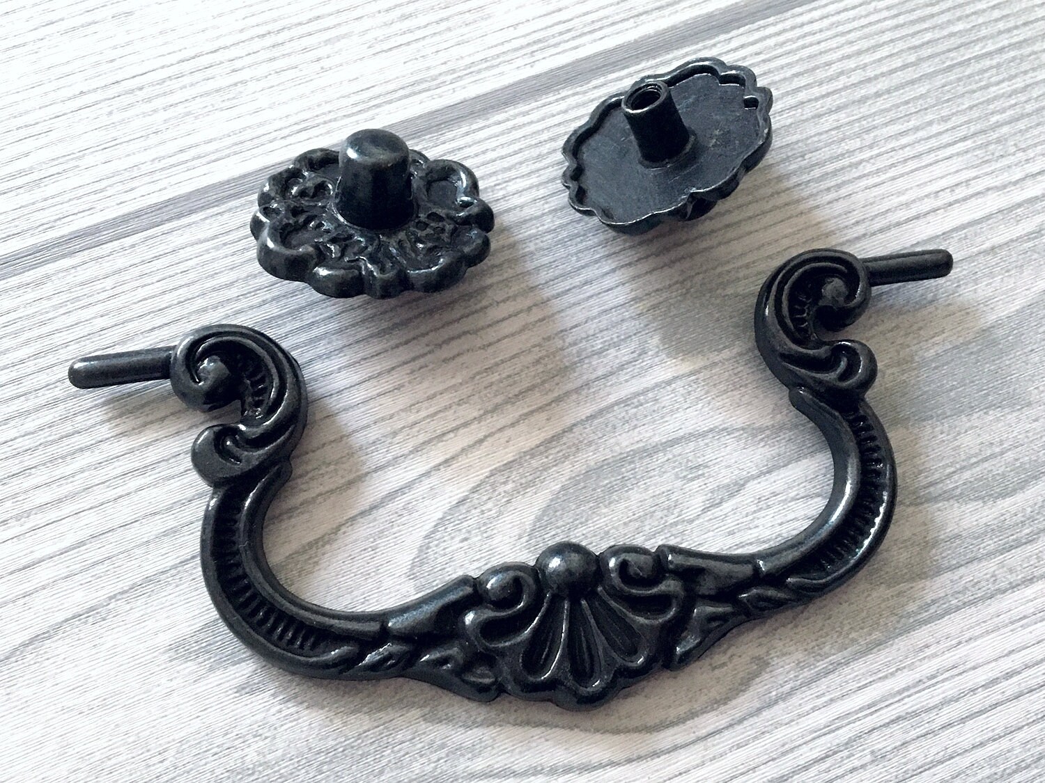 4 Vintage Style Drop Bail Drawer Pull Knob Dresser Pulls | Etsy