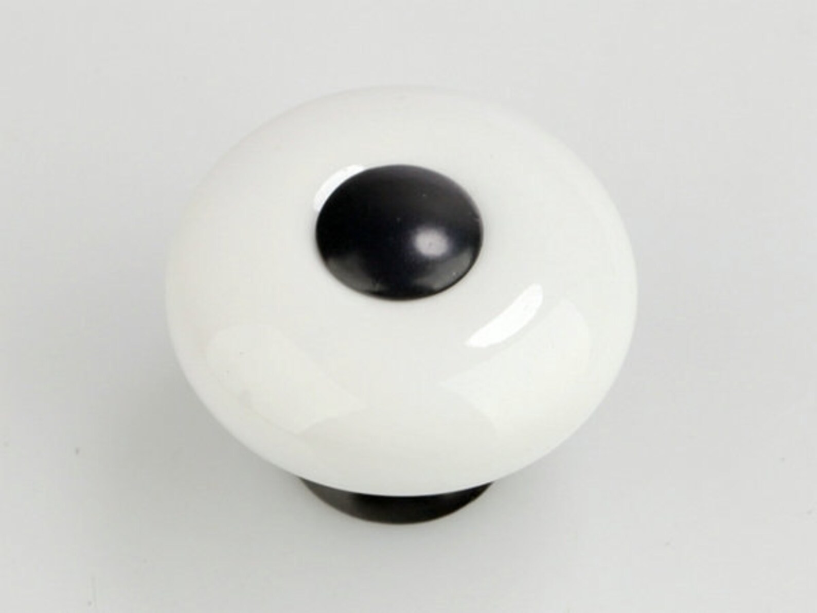 Small Knobs Dresser Knob White Black Ceramic Kitchen Cabinet - Etsy