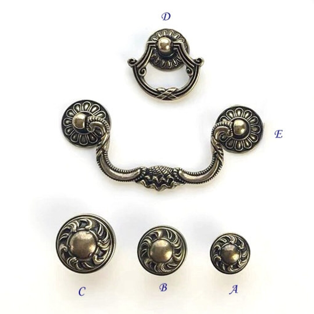 4" Drawer Pull Handles Drop Bail Rustic Dresser Pulls Knobs Antique ...