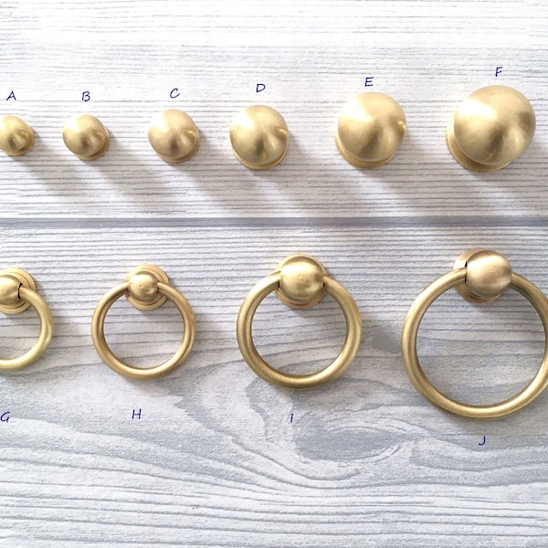 Small Brass Knobs - Etsy