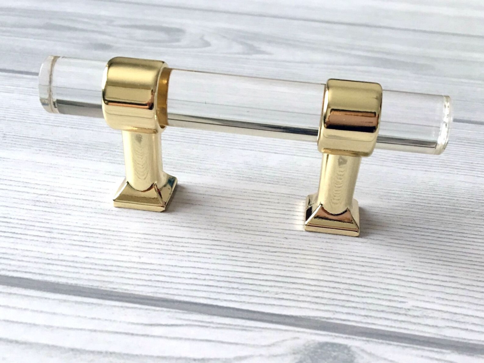 2 in C-C Acrylic Drawer Pulls Cabinet Pulls Glass Look Lucite | Etsy