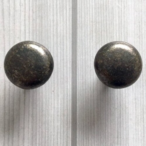 Vintage Look Tiny Knob Small Knobs Dark Antique Bronze Drawer - Etsy