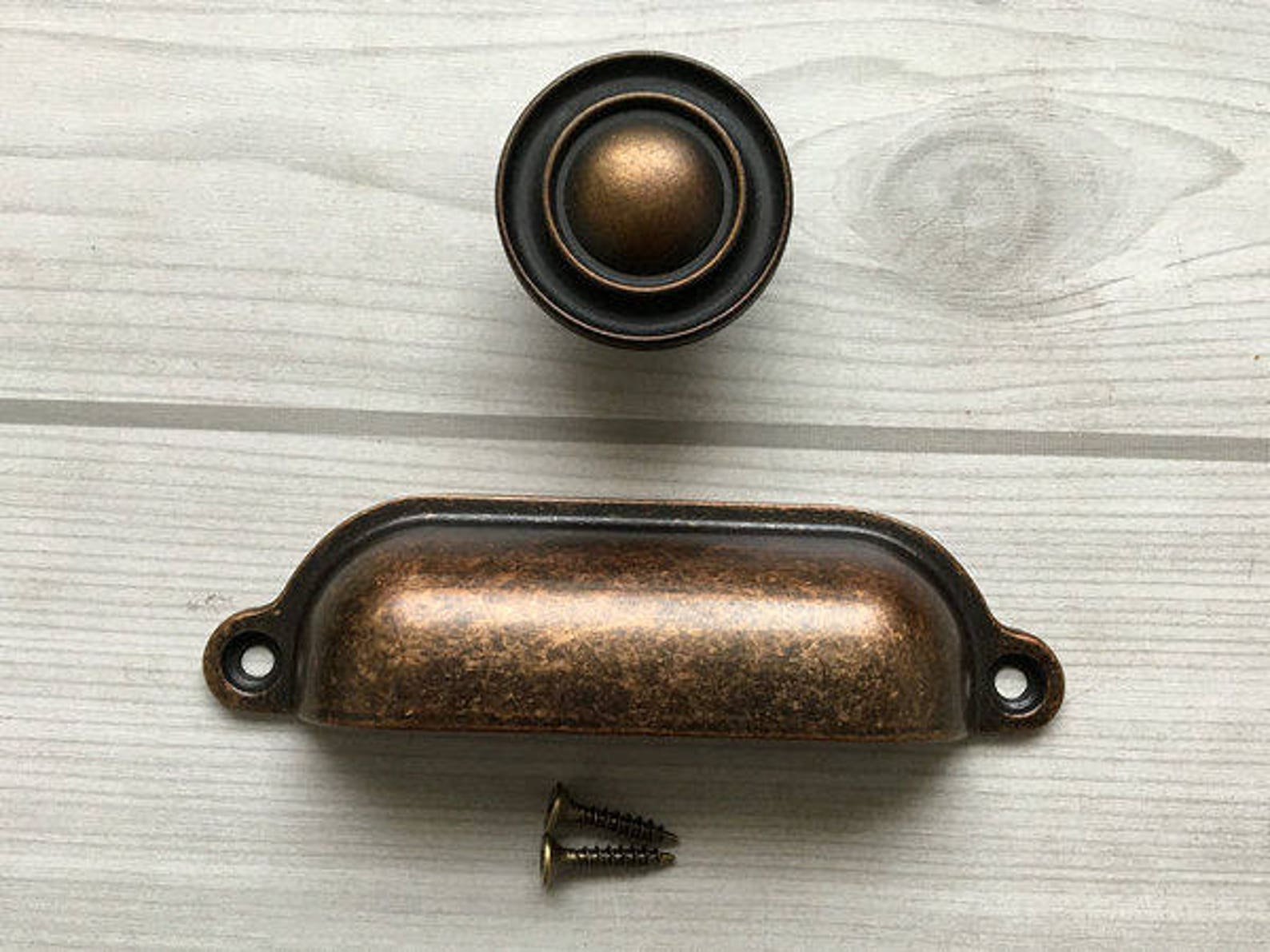 Vintage Style Shell Cup Pull Retro Bin Dresser Drawer Pulls - Etsy