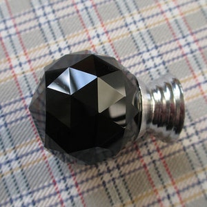 Black Glass Knobs / Dresser Knobs / Drawer Knobs Pulls Handles Diamond / Crystal Kitchen Cabinet ...