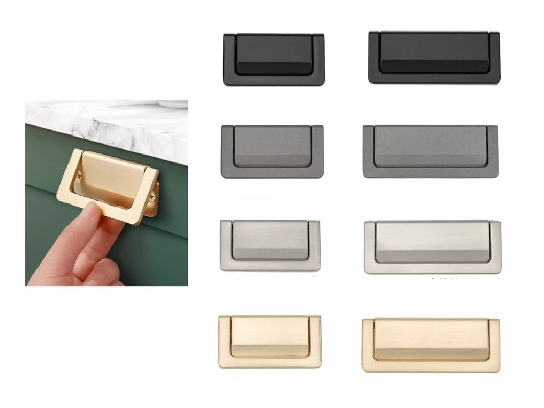 Front Screw Drawer Pull Handles Cabinet Pulls Modern Mid Century ...