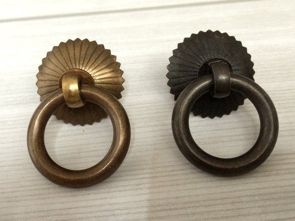 Small Drop Ring Pulls Dresser Pull Knobs Drawer Knob Pulls | Etsy