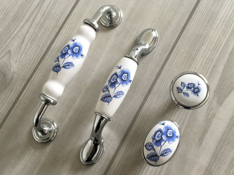 3.75 5 Ceramic Kitchen Cabinet Handle Dresser Knob | Etsy