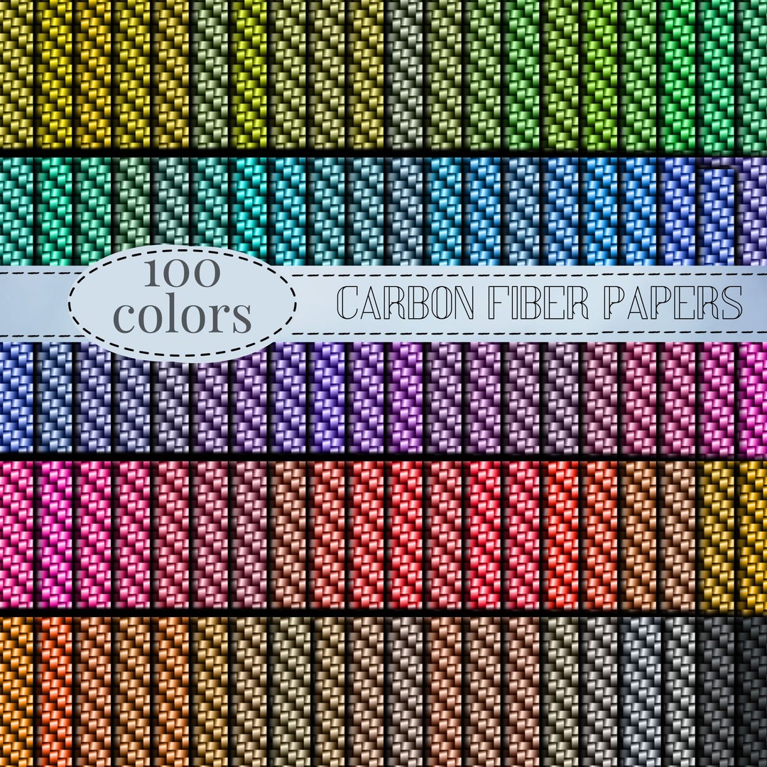 Carbon Fiber Digital Paper Pack, 100 Colors Carbon Fiber Pattern ...