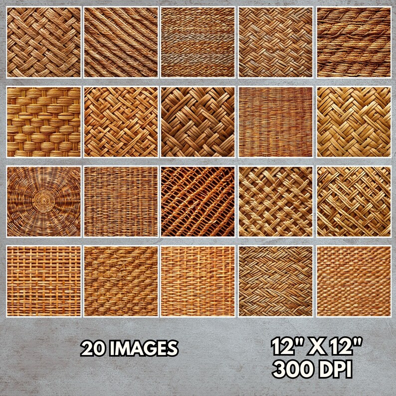 Wicker Basket Texture Digital Papers, Wicker Weave Backgrounds,nature ...