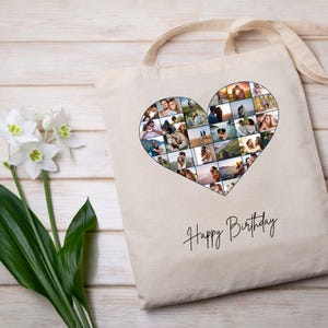 Editable Canva Love Heart Photo Collage, Printable Photo Collage ...