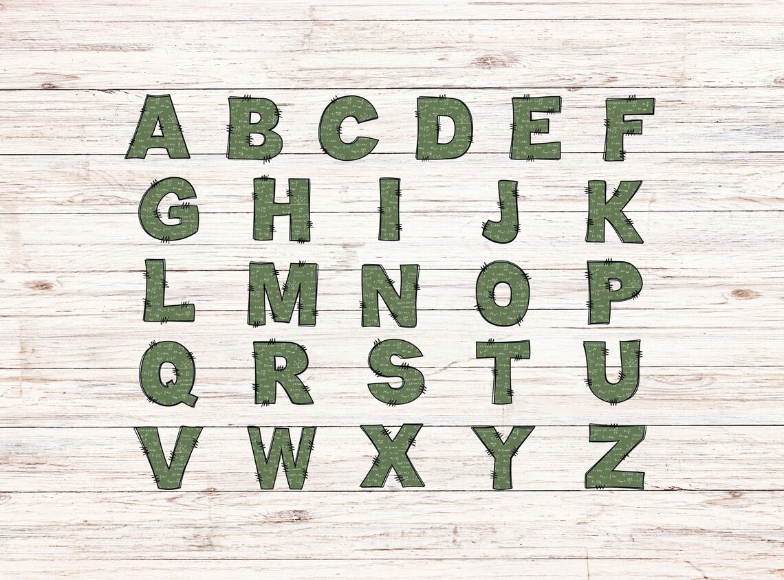 Back to School Doodle Alphabet Svg Bundle, Teacher Svg Font, Alphabet ...